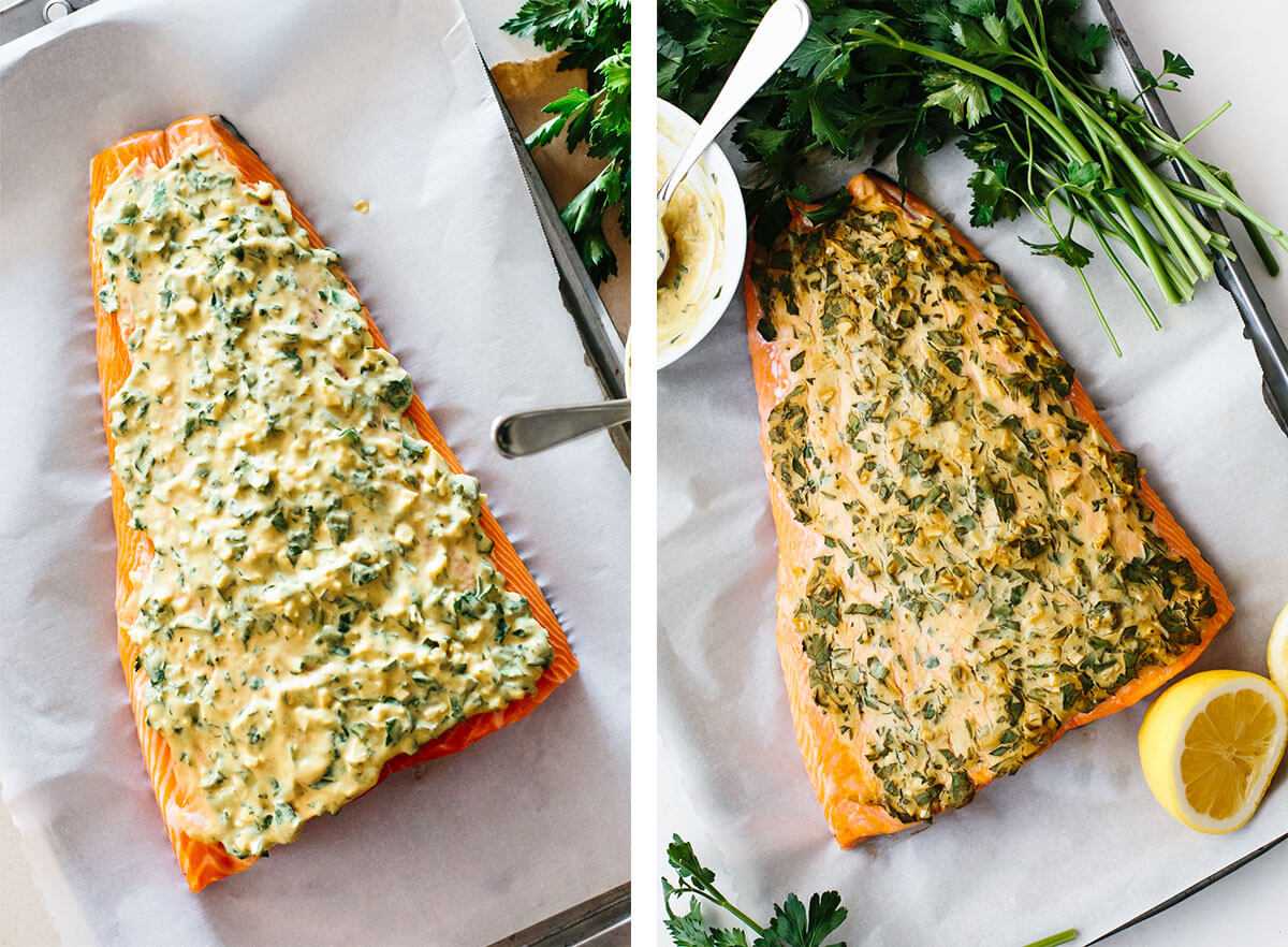 Somon la cuptor cu sos Dijon